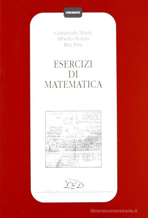 Esercizi di matematica di Gianpaolo Monti, Alberto Peretti - EAN ...